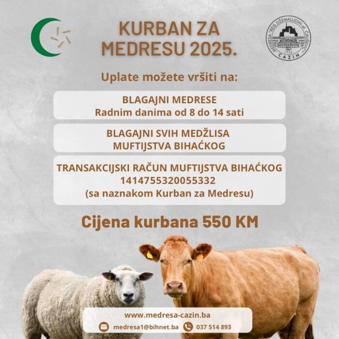 Kurban 2025 - Medresa "Džemaludin ef. Čaušević"